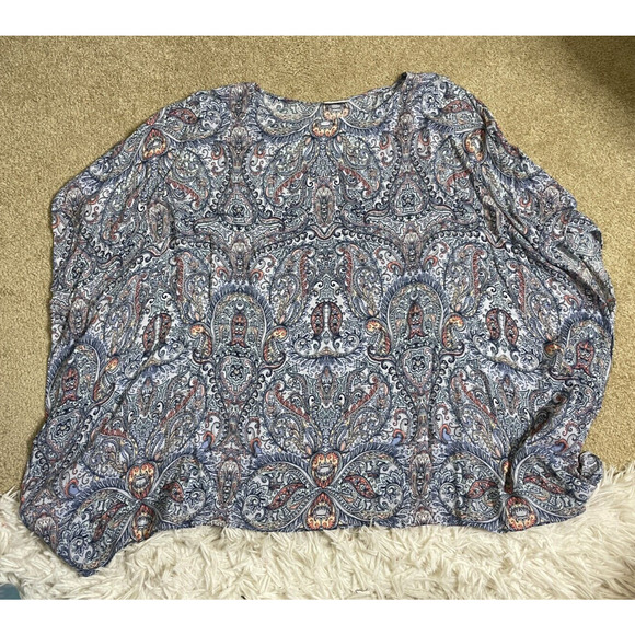 J. Jill | Tops | J Jill M Tunic Top Poncho Blouse Cover Up Light Blue ...